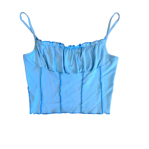 SHEIN | Tops | This Is A Very Cute Top With A Very Subtle Light Blue ...